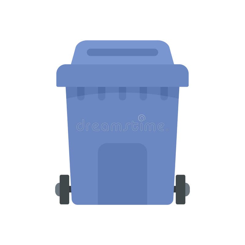 Icône De Poubelle En Plastique Vectoriel Isolé Plat Illustration De