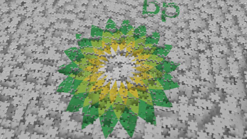 BP Logo Being Composed with Puzzle Pieces, Editorial 3D Rendering Editorial Image - Illustration ...