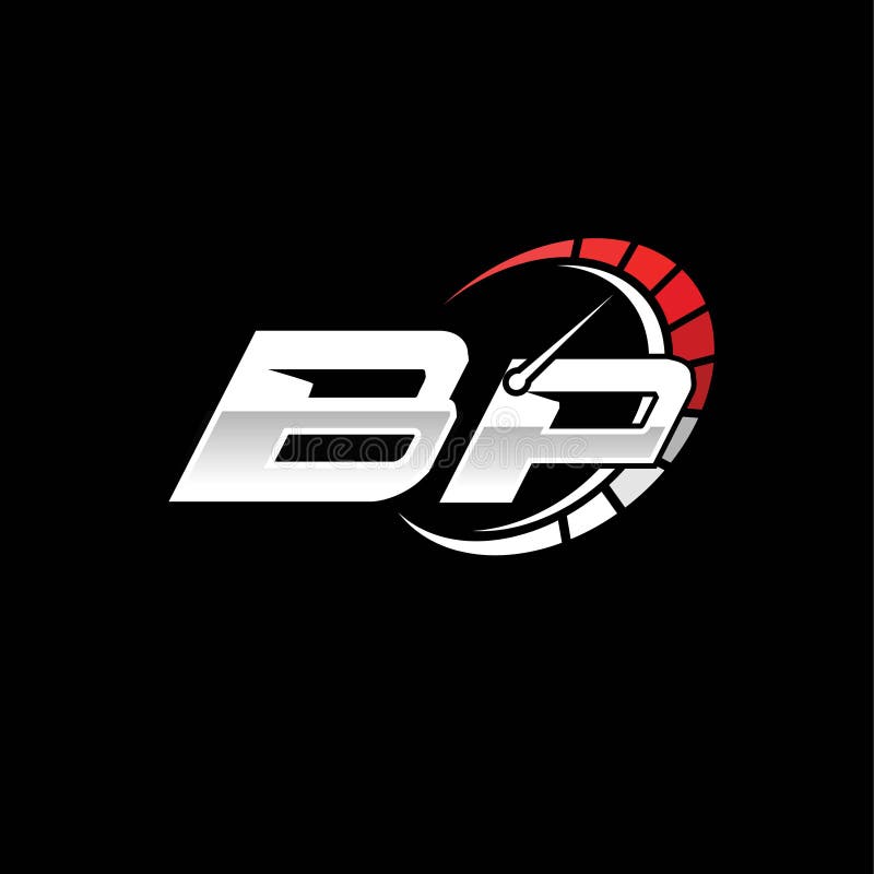BP Logo Letter Speed Meter Racing Style Stock Vector - Illustration of ...