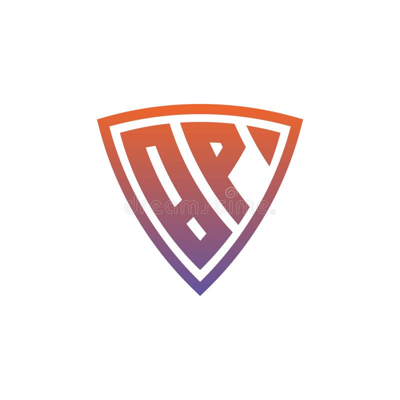 BP Logo Shield Monogram Gradient Style Design Stock Vector ...