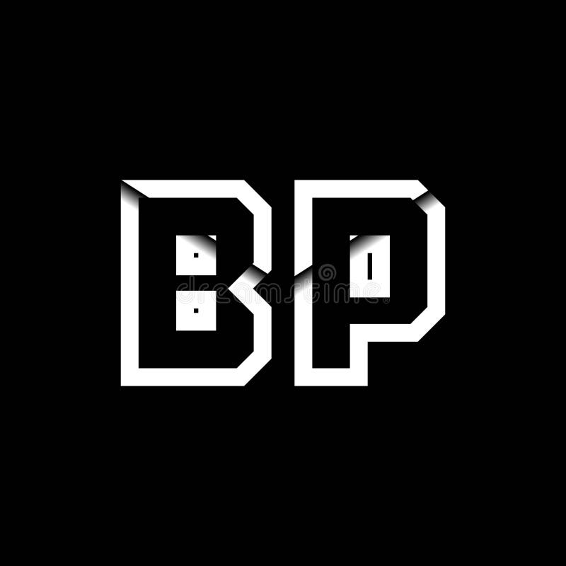 BP Monogram Envelope Shape Style Stock Vector - Illustration of ...