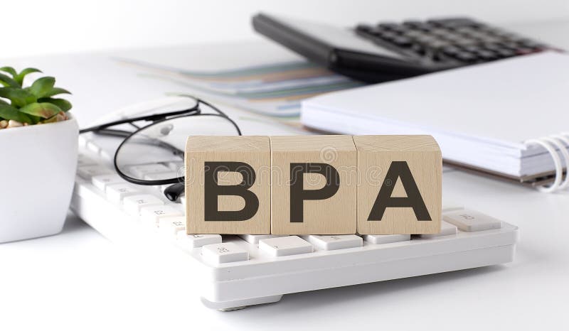 BPA - Business Process Analysis Written on a Wooden Cube on Keyboard ...