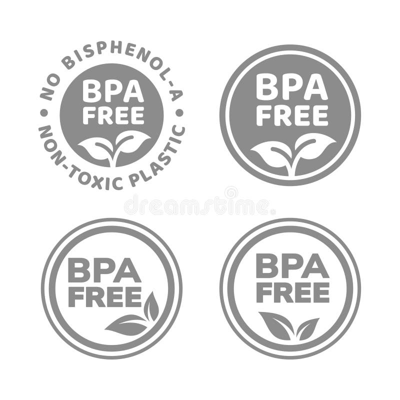 BPA Free Plastic Packaging Vector Sticker Stock Vector - Illustration ...