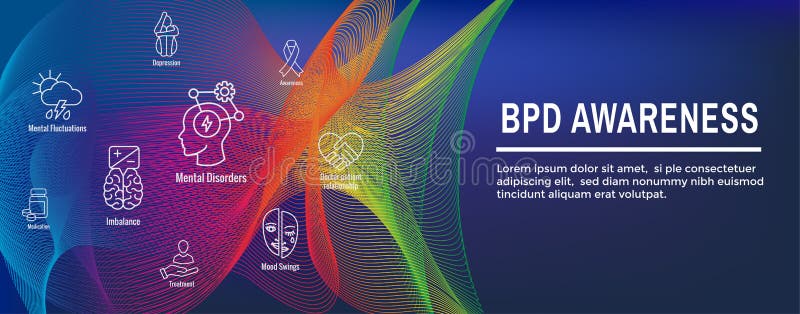 BPD - Borderline Personality Disorder Icon Showing Mental Illness ...