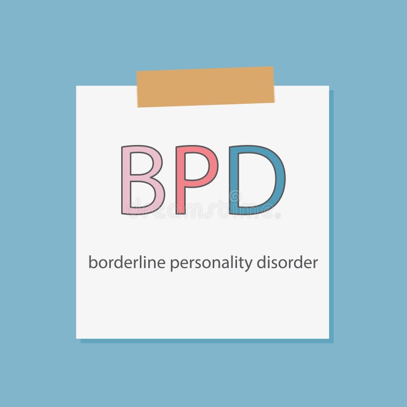 BPD Borderline Personality Disorder Written in a Notebook Paper Stock ...
