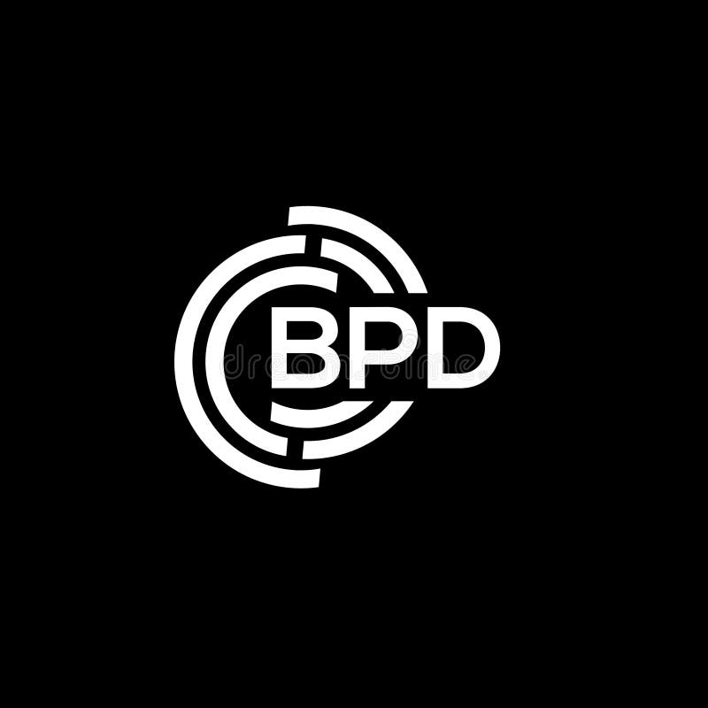 BPD Letter Logo Design on Black Background. BPD Creative Initials ...