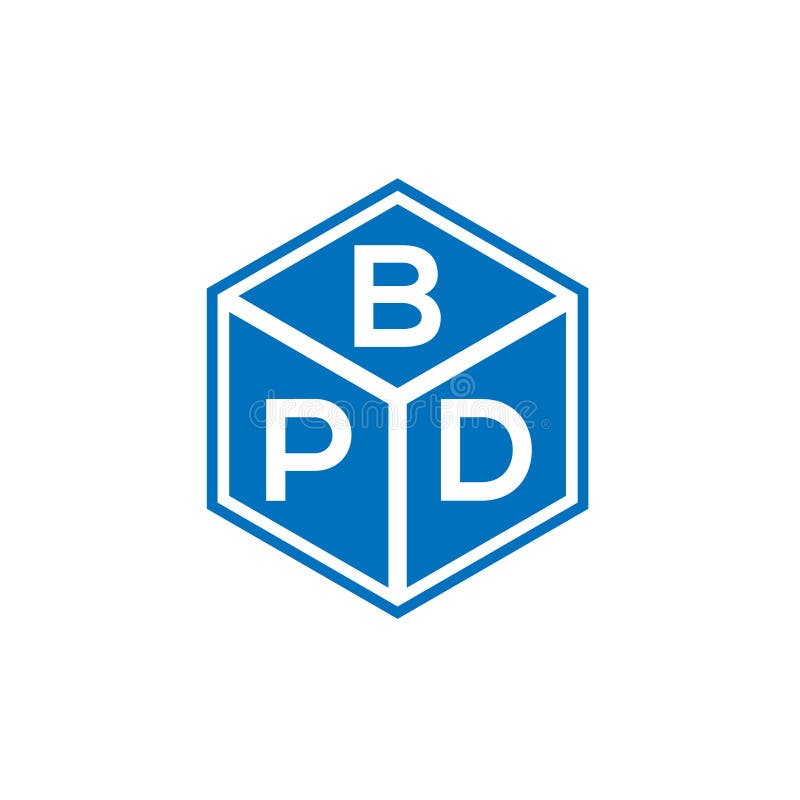 BPD Letter Logo Design on Black Background. BPD Creative Initials ...