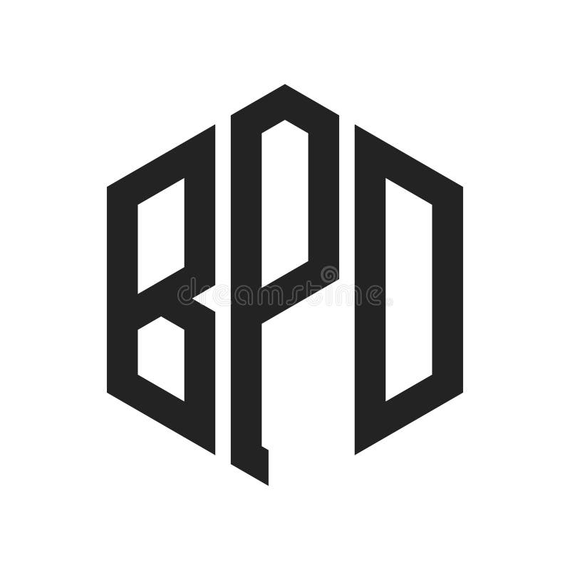 BPD Logo Design. Initial Letter BPD Monogram Logo Using Hexagon Shape ...