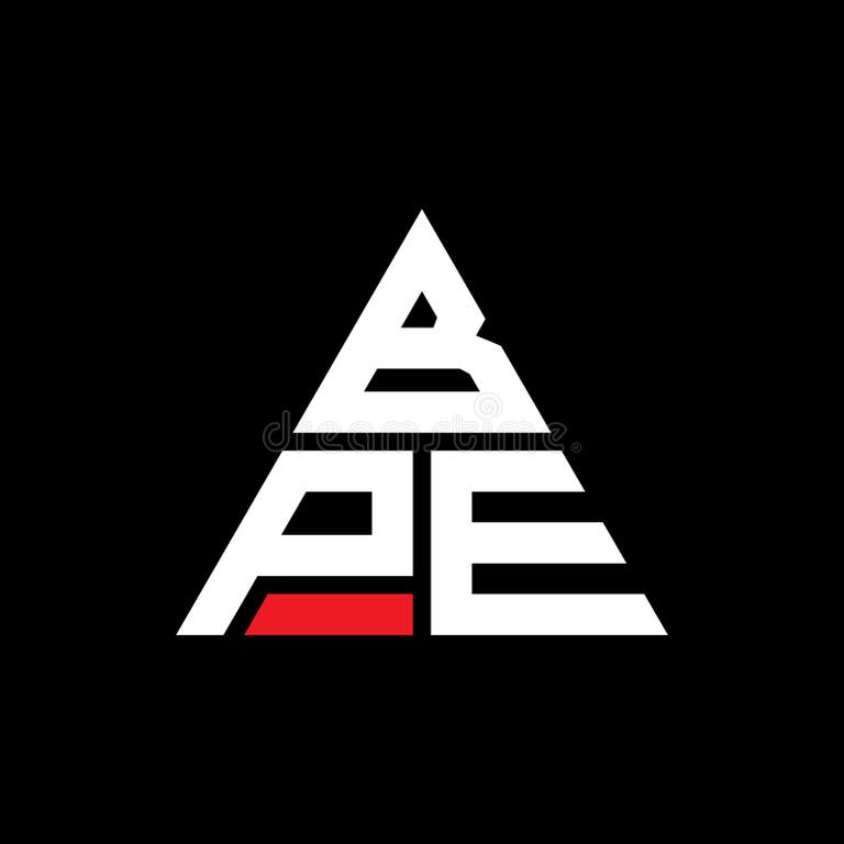 BPE Triangle Letter Logo Design with Triangle Shape. BPE Triangle Logo ...