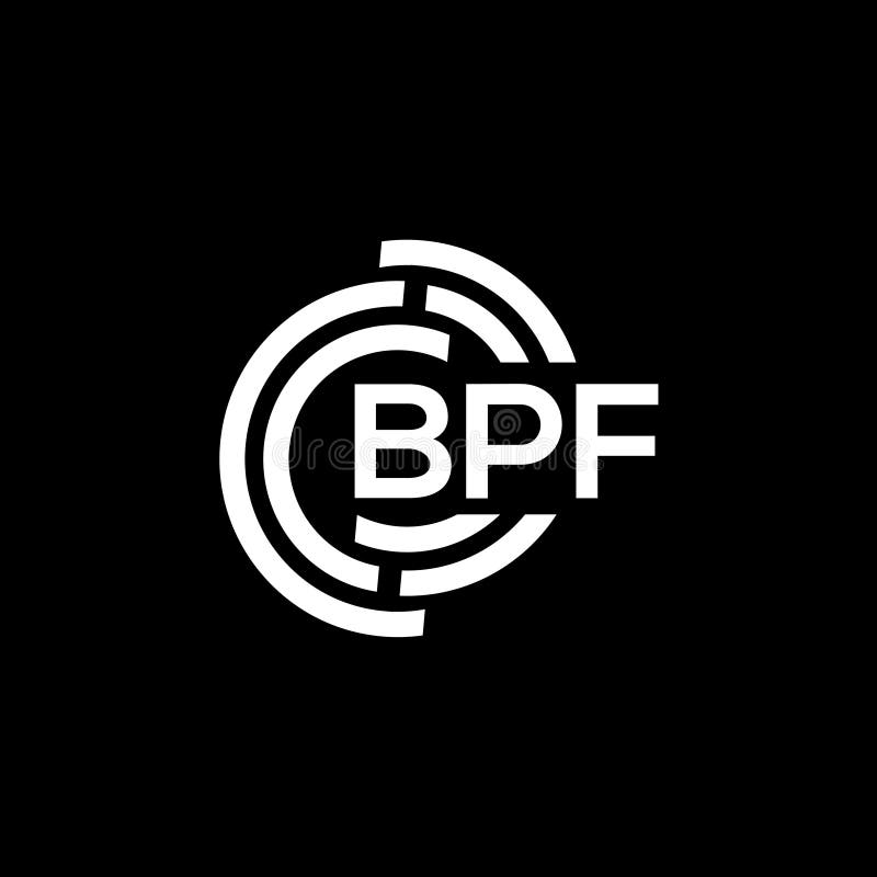 BPF Letter Logo Design on Black Background. BPF Creative Initials ...