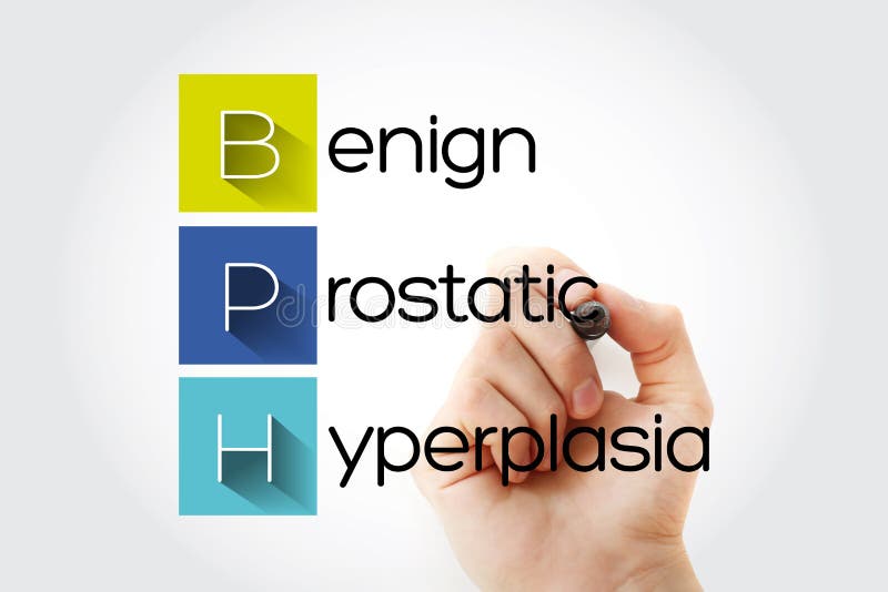 BPH - Benign Prostatic Hyperplasia Acronym with Marker, Health Concept ...