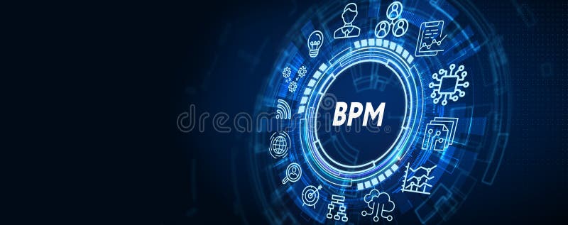 BPM Business Process Management System Technology Concept. 3d ...