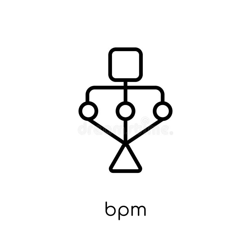Bpm Icon. Trendy Modern Flat Linear Vector Bpm Icon on White Background ...