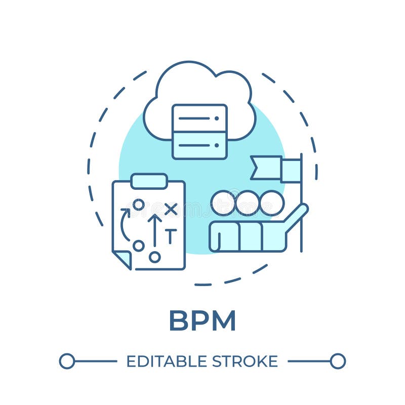 BPM Tool Soft Blue Concept Icon Stock Vector - Illustration of icon ...