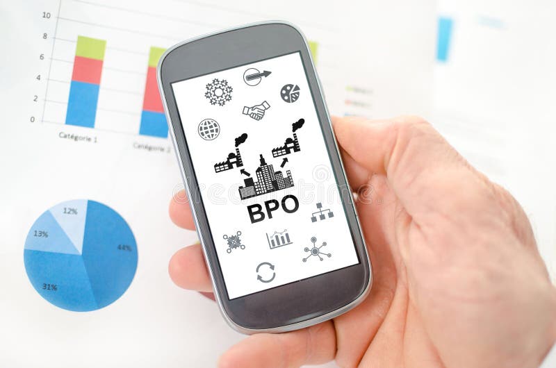 Bpo Concept on a Smartphone Stock Photo - Image of finance, business ...