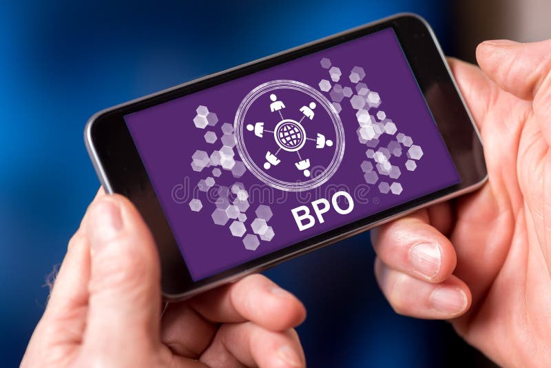 Bpo Concept on a Smartphone Stock Image - Image of outsourcing, service ...