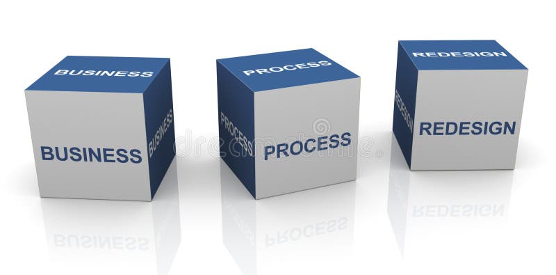 BPR - Business Process Redesign Stock Illustration - Illustration of ...