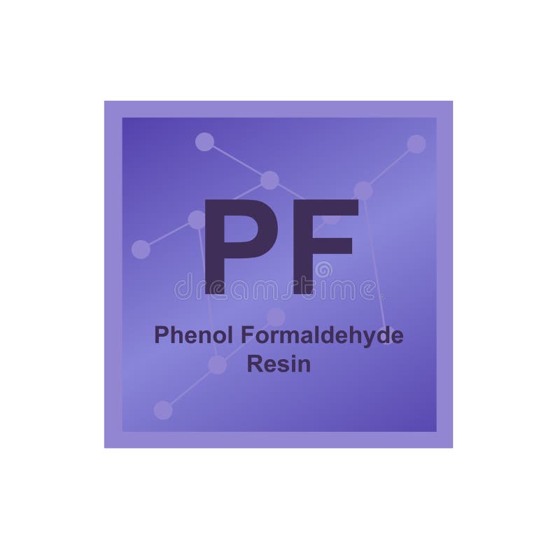Vector Symbol of Phenol Formaldehyde Resin PF Polymer on the Background ...