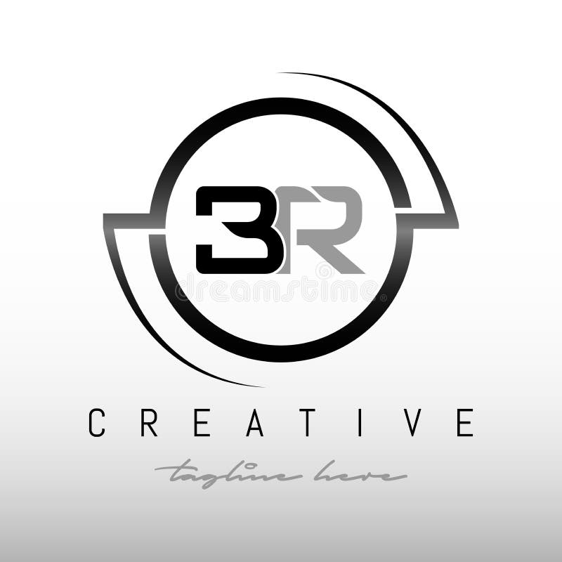 BR Logo with Creative Modern Business Typography Vector Template ...