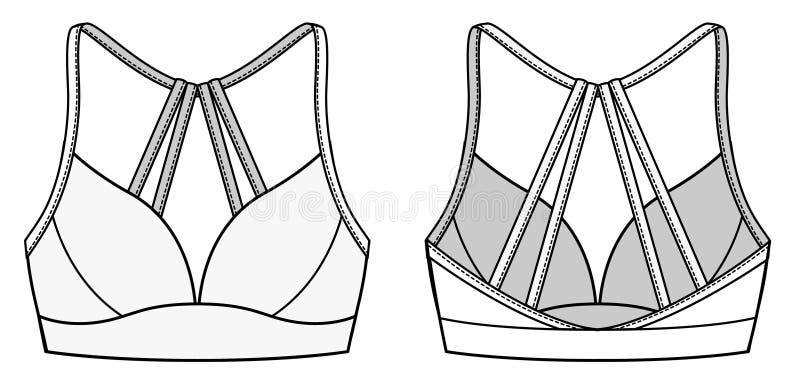 Women’s active bra stock vector. Illustration of clothes - 345679160