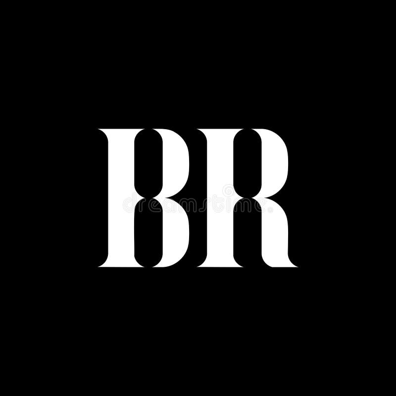 BR B R Letter Logo Design. Initial Letter BR Uppercase Monogram Logo ...
