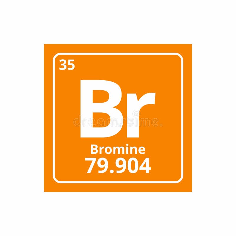 Br Element Periodic Table on Bromine Color. Vector Illustration Stock ... Br Element Periodic Table on Bromine Color. Vector Illustration Stock ...