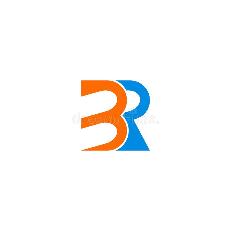 BR letter logo stock illustration. Illustration of font - 256527713