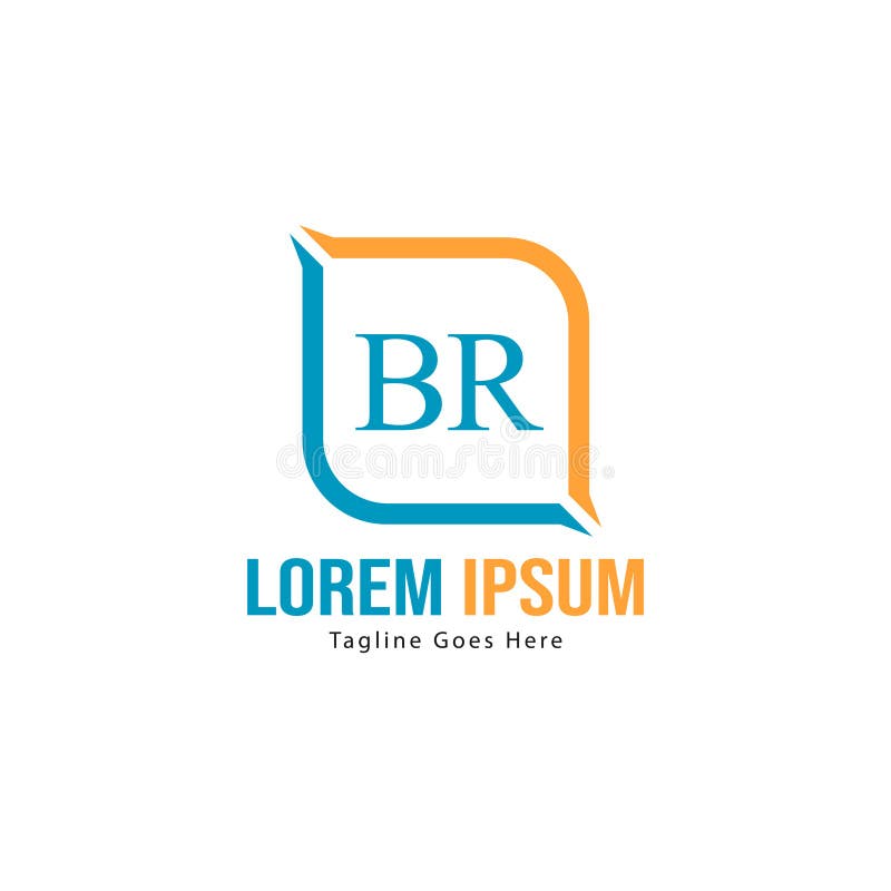 BR Letter Logo Design. Creative Modern BR Letters Icon Illustration ...