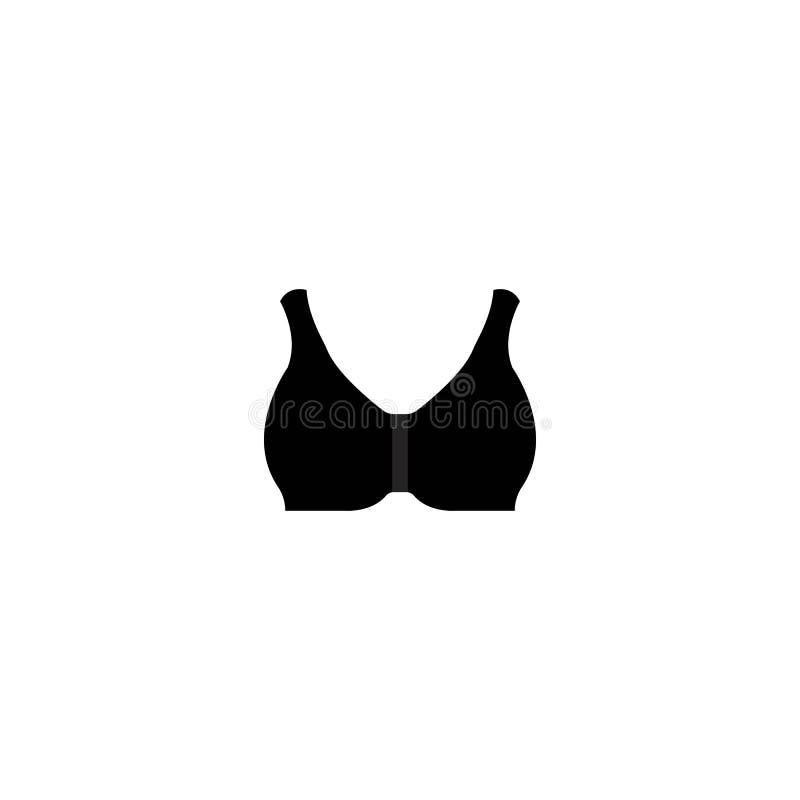 Bra icon stock vector. Illustration of monochrome, silhouette - 223721992