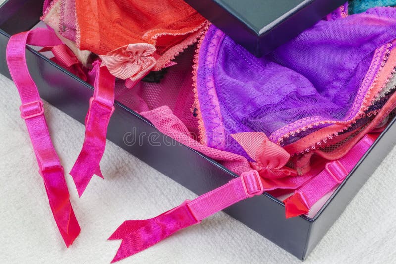 Bras Various Colors and Sizes Stock Photo - Image of desire, piled ...