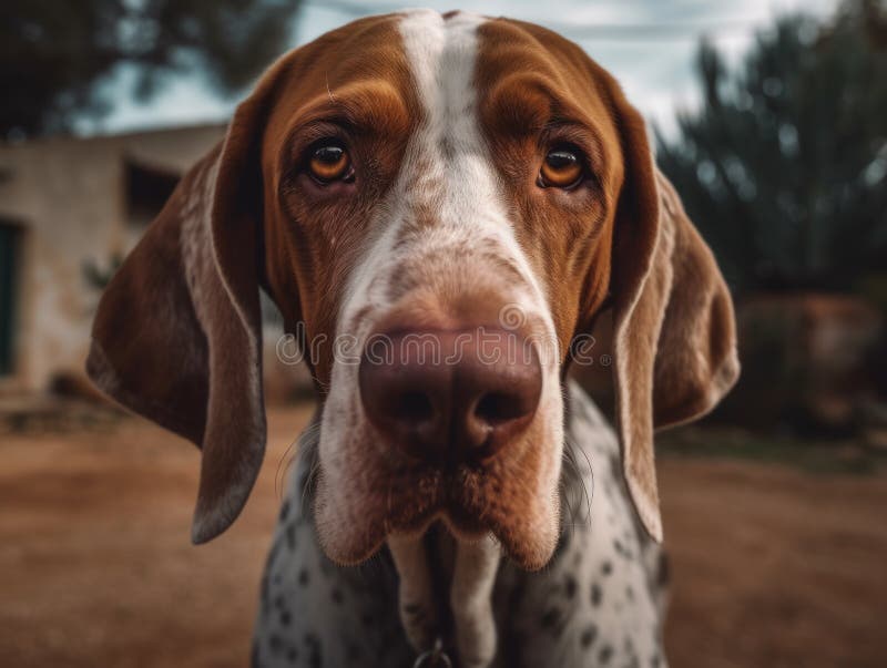 Bracco Italiano Dog Created with Generative AI Technology Stock ...
