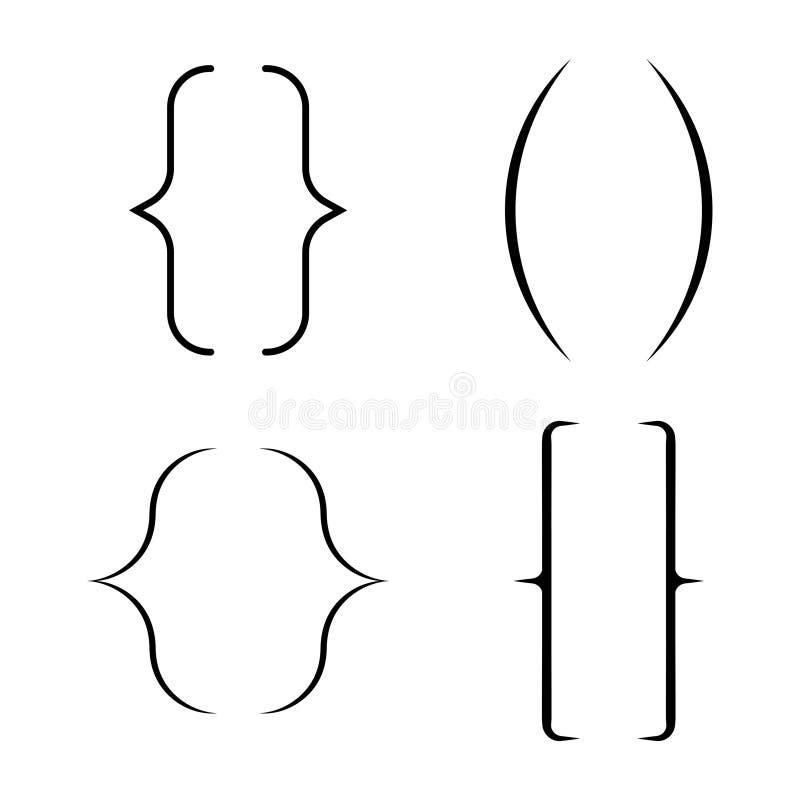Curly Bracket Stock Illustrations – 769 Curly Bracket Stock ...