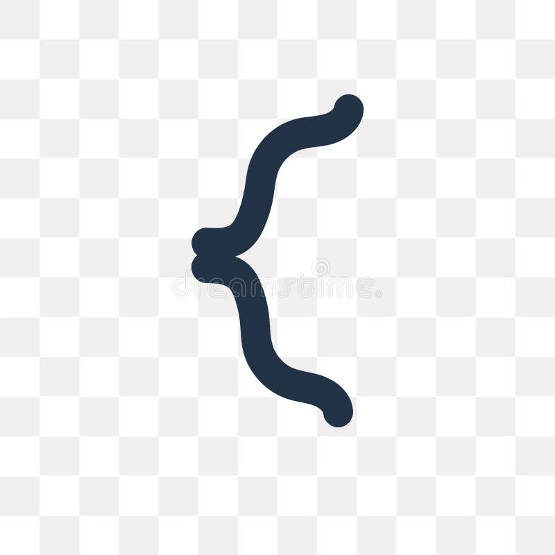 Bracket Vector Icon Isolated on Transparent Background, Linear B Stock ...