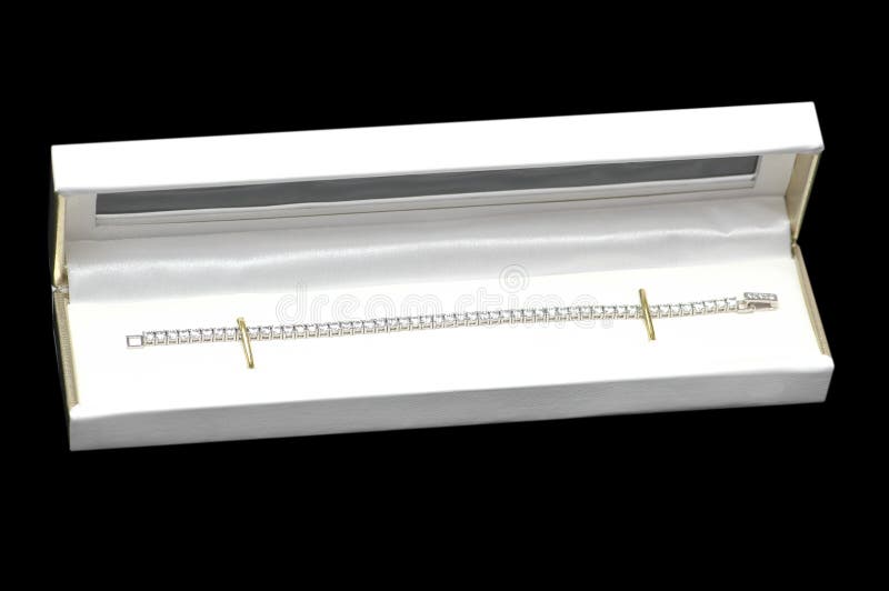 Bracelet in the Box Isolated O Stock Image - Image of precious, diamond ...