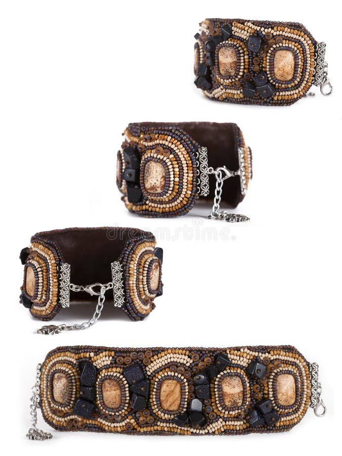 Bracelet from Hand-worked Beads Stock Photo - Image of beauty, plastic ...