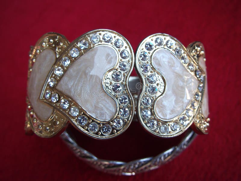 Bracelet heart shape stock photo. Image of closeup, color - 16980984