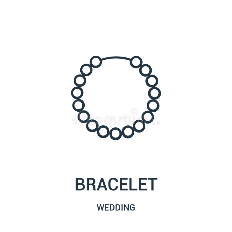 Bracelet Icon Vector from Wedding Collection. Thin Line Bracelet ...