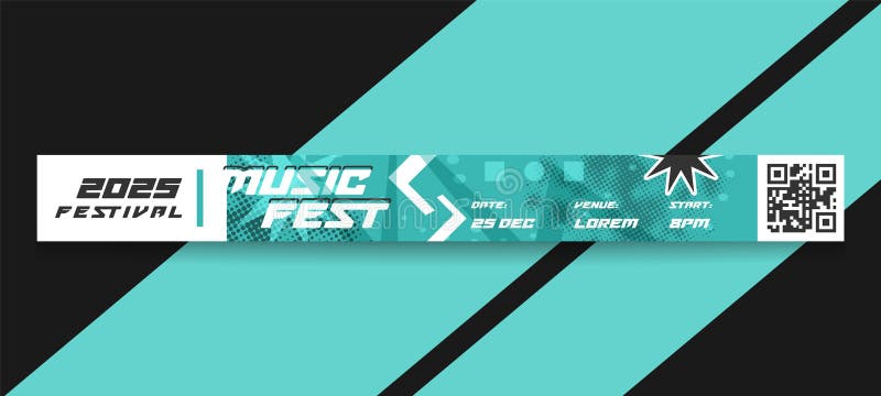 Bracelet Music Festival Event Access Flat Design Template Vector Stock ...