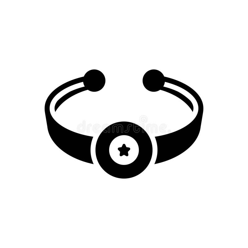 Black Solid Icon for Bracelets, Bangle and Jewellery Stock Vector ...
