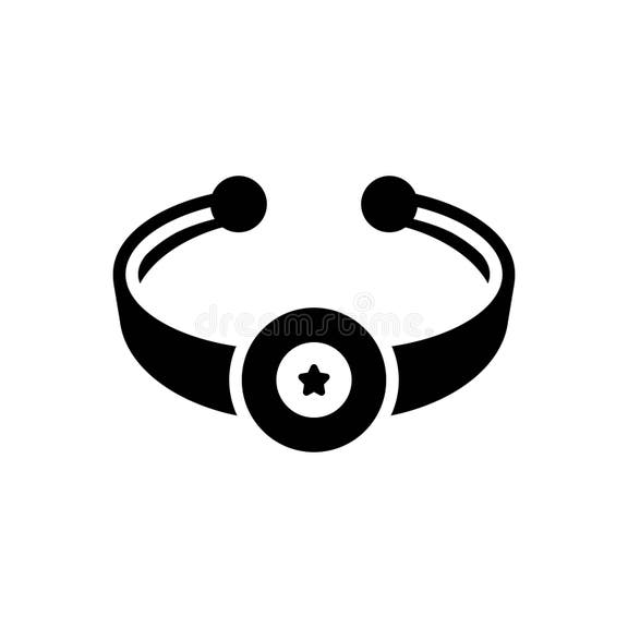 Black Solid Icon for Bracelets, Bangle and Jewellery Stock Vector ...