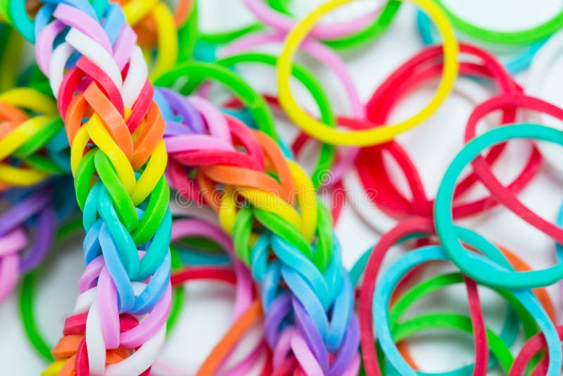 Bracelets made of gum stock image. Image of work, childhood - 57130737