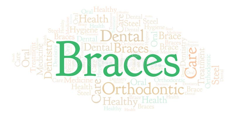 Dental Braces word cloud. stock illustration. Illustration of health ...