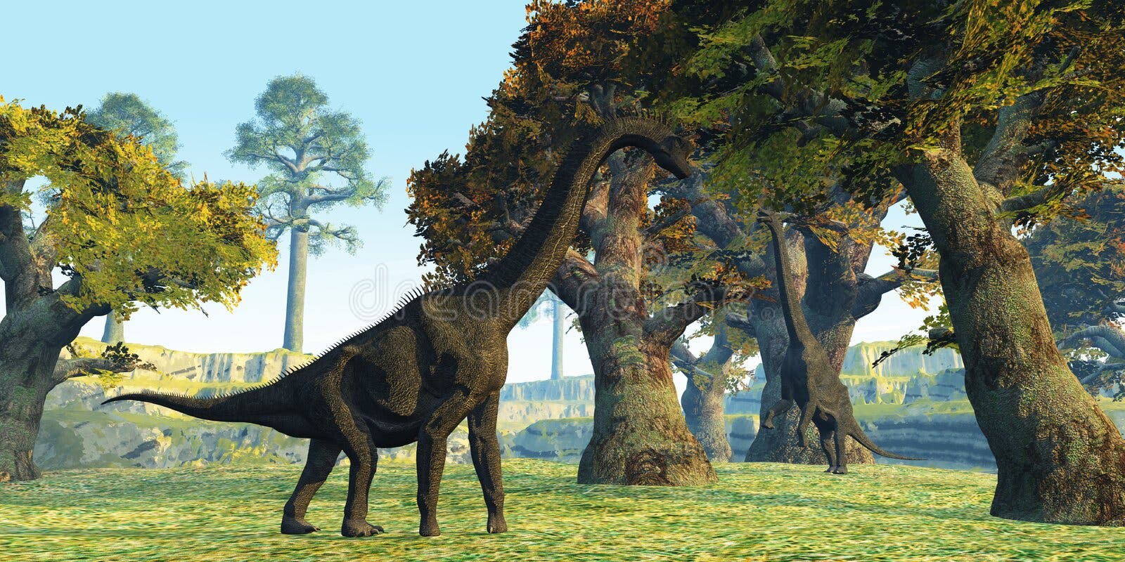 Brachiosaurus Island stock illustration. Illustration of brachiosaurus ...