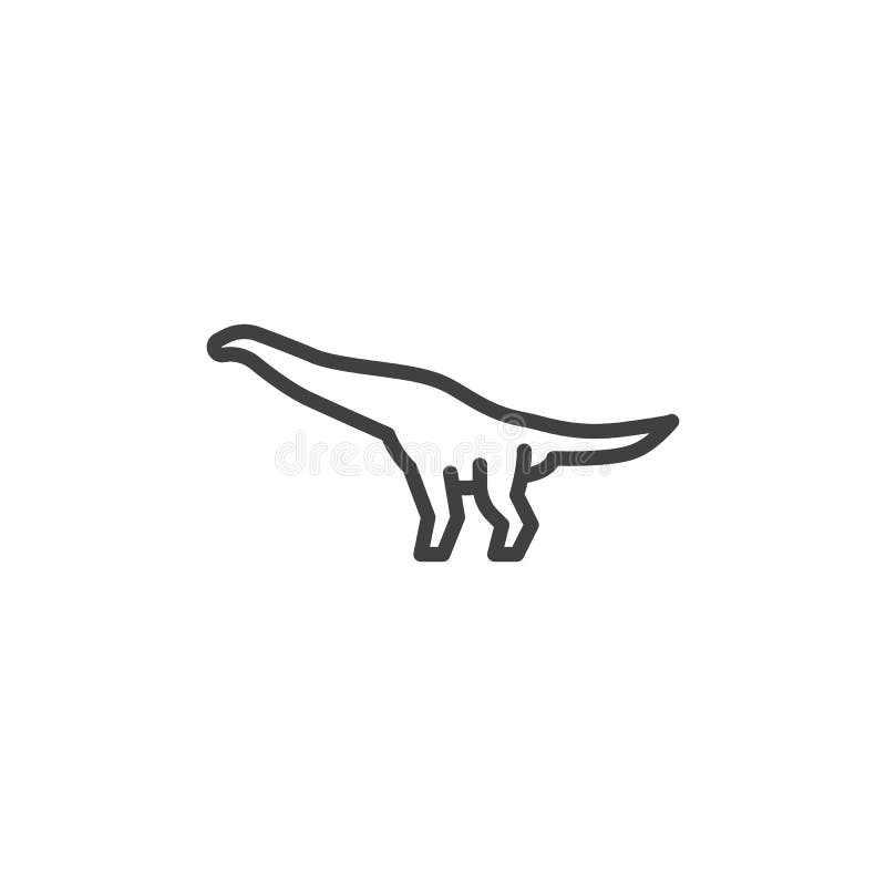 Brachiosaurus Dinosaur Line Icon Stock Illustration - Illustration of ... Brachiosaurus Dinosaur Line Icon Stock Illustration - Illustration of ...