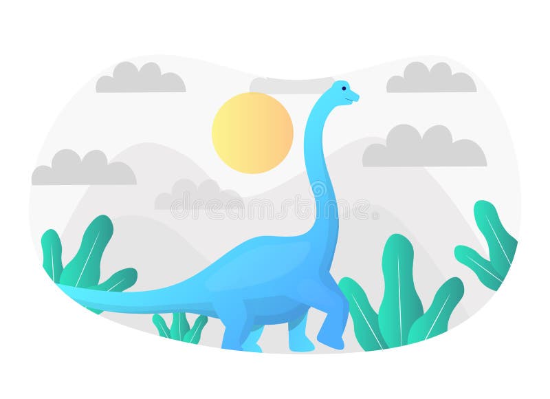 Brachiosaurus Skeleton, Illustration, Drawing, Engraving, Ink, Line Art ...