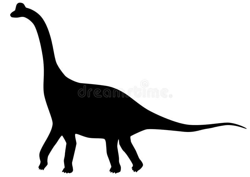 Brachiosaurus silhouette stock illustration. Illustration of giant ...