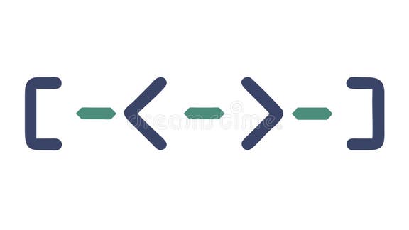 Bracket Arrow Keyboard Symbol Icon, Coding Command and Interface ...