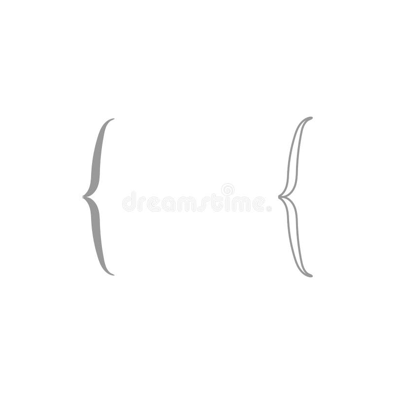 Bracket vector simple stock vector. Illustration of parenthesis - 125408635