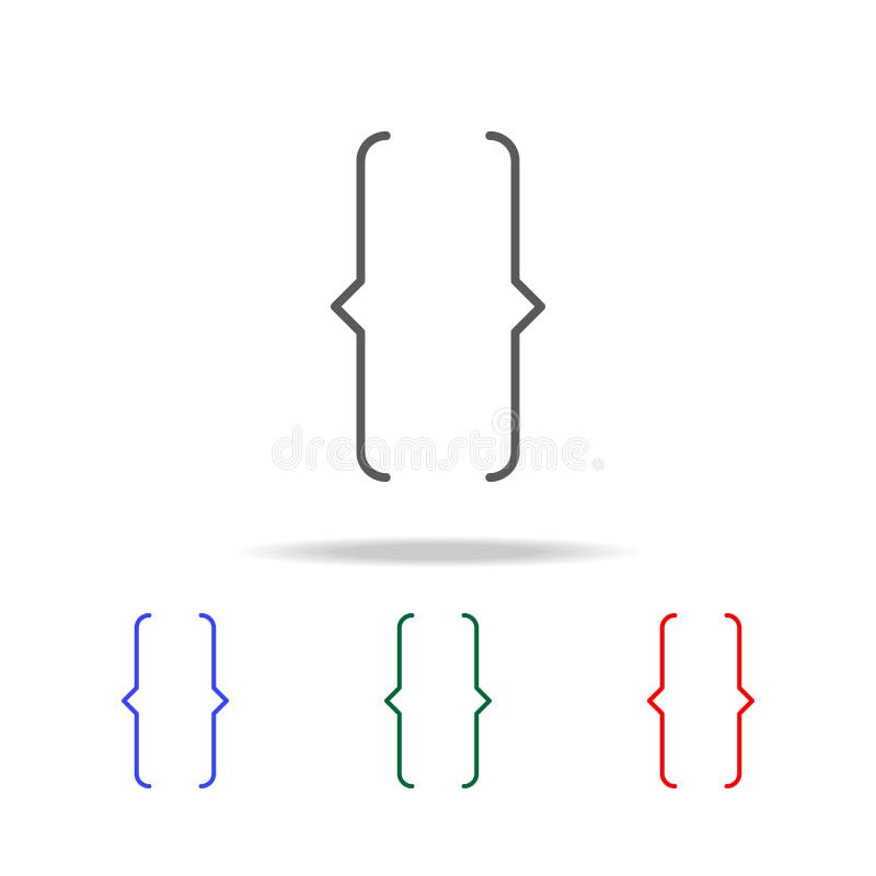 Bracket Icon. Elements in Multi Colored Icons for Mobile Concept and ...