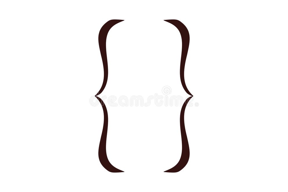 Bracket Parenthesis Vector. Linear Shape Icon for Text. Typographic ...